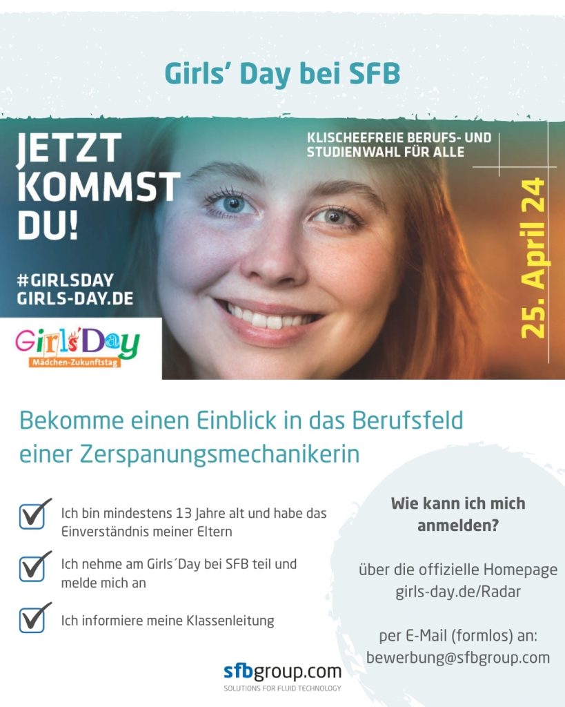 Girls' Day am 25. April 2024 - SFB Schwäbische Formdrehteile